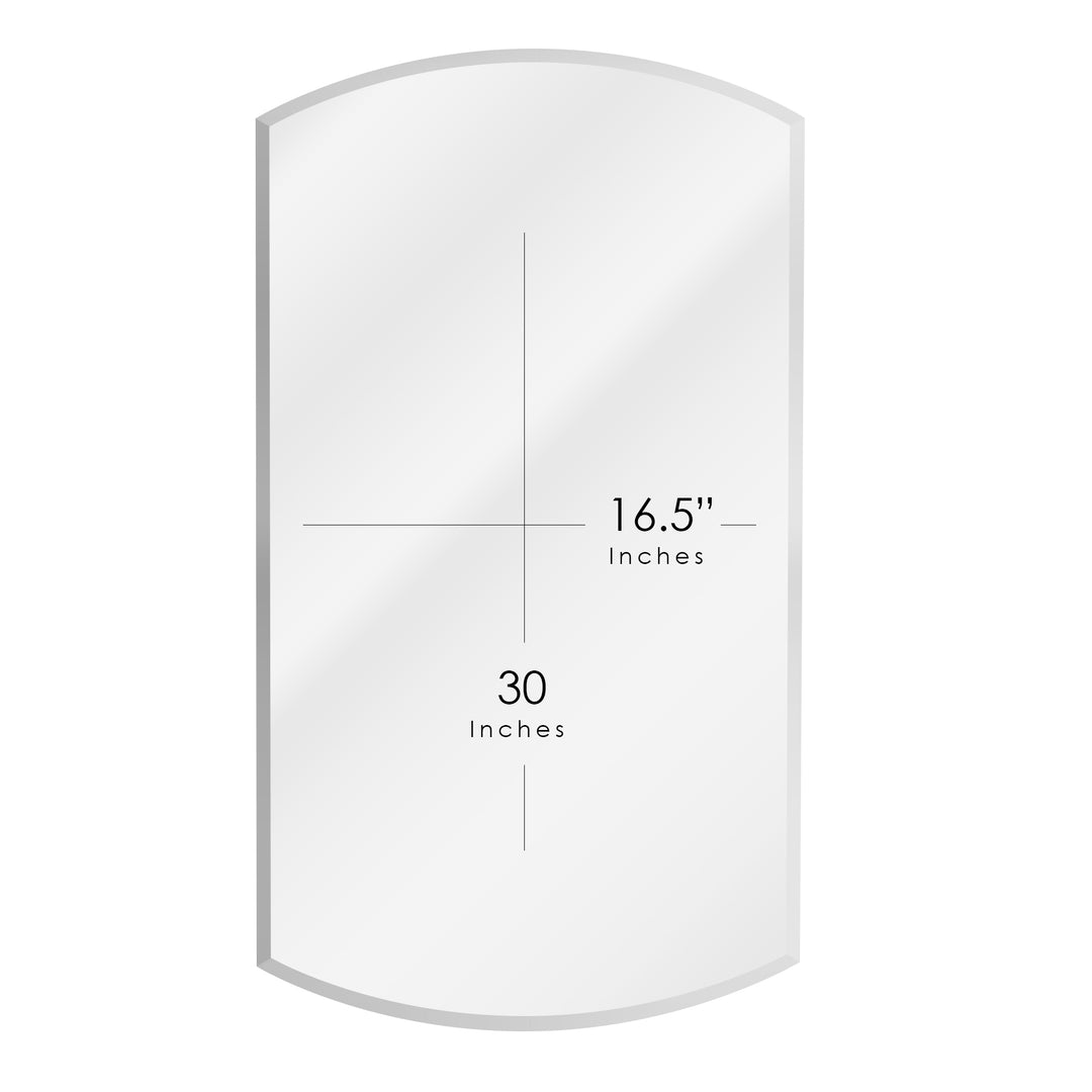 Arched Recessed Frameless Medicine Cabinet Mirror | HeadWestMirror.com